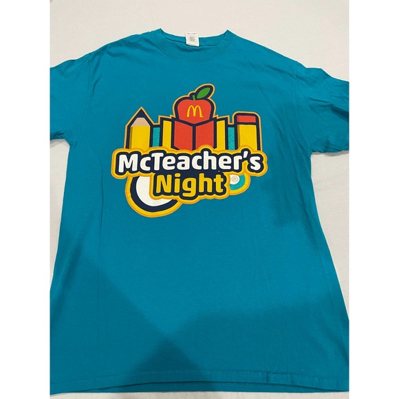Gildan | Shirts | Vintage Mcdonalds Medium Teal Mc Teachers Night ...